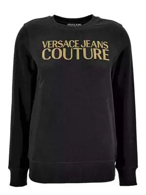 Versace Logo-embroidered Sweatshirt - Black