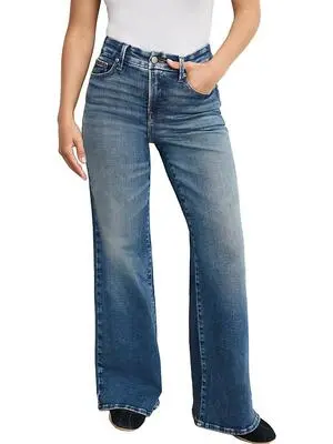 Good American Soft Tech Good Petite Palazzo Jeans - Indigo