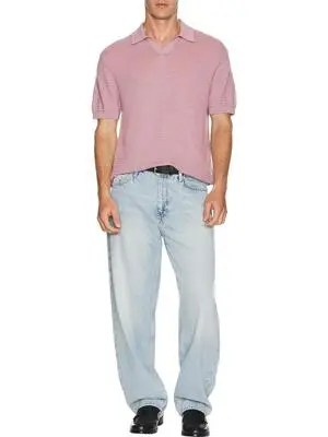 Theory Brenan Polo In Pink - Pale Mauve