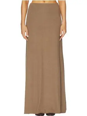 LESET Lauren Maxi Skirt - Walnut