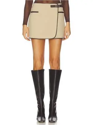 Simkhai Sheridan Mini Skirt - Light Camel
