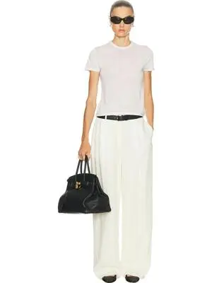 Renggli Cashmere Silk Knit Tee - Ecru