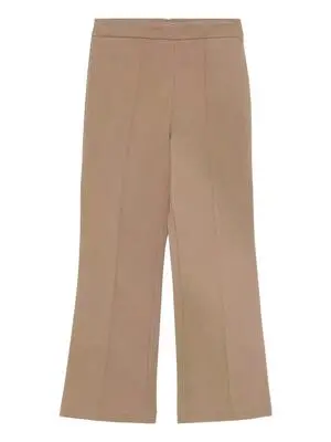 Staud Centre-seam Flared Trousers - Neutrals
