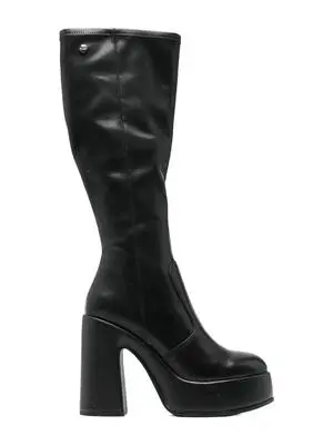 CULT 12mm Platform Knee-high Boots - Black