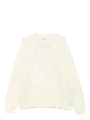 Off-White Textured Knit Sweater - Neutrals