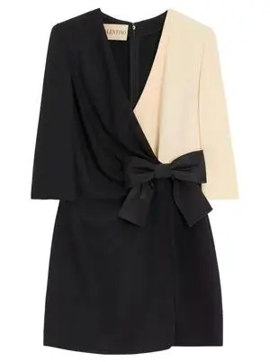 Valentino Garavani Bow-detail Midi Dress - Black