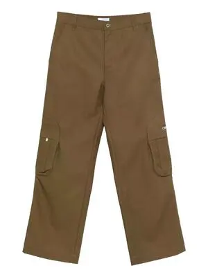 Off-White Cargo Pocket Trousers - Brown