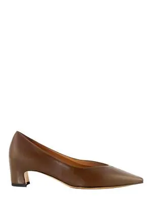 MARA BINI 40mm Leather Heeled Pumps - Brown
