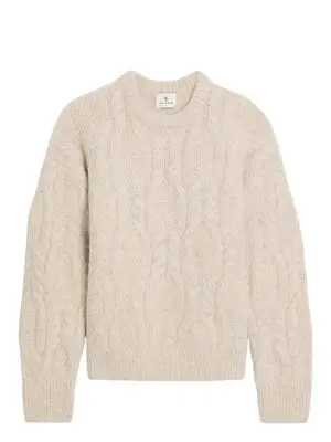 ANINE BING Marisol Cable-knit Alpaca-blend Sweater - Beige