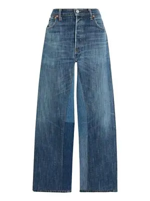 RE/DONE WITH LEVI'S High-rise Straight-leg Jeans - Mid Denim