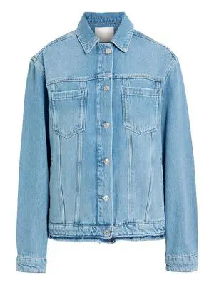 Paige Tegan Frayed Denim Jacket - Mid Denim