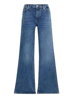 FRAME The Icon High-rise Flared Jeans - Mid Denim