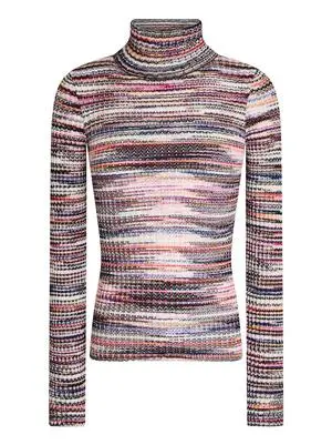 Missoni Spacedyed Ribbed-knit Turtleneck Sweater - Multicolor