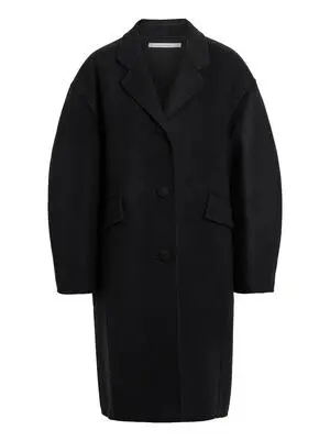 Another Tomorrow Wool-felt Coat - Black