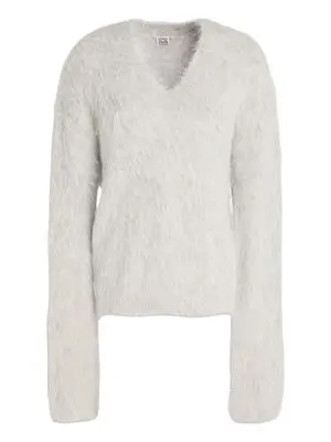 TOTÊME Brushed Alpaca-blend Sweater - Light Gray