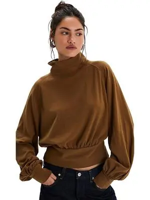 Free People We The Free Fall Breeze Turtleneck Top Butternut
