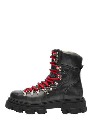 GANNI Cleated Mountain Boots - Ebony