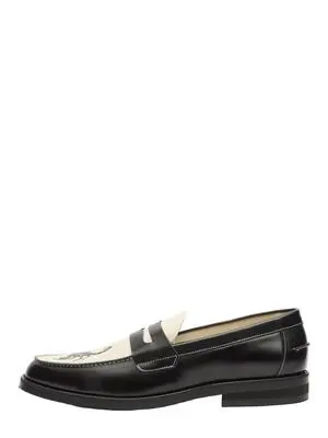DUKE + DEXTER Wilde Scorpion Penny Loafer - Black/white