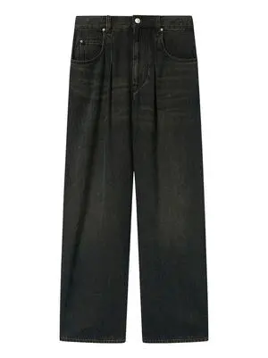 Isabel Marant Rodayna Pleated Denim Pants - Dirty Blue