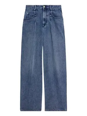 Isabel Marant Rodayna Pleated Denim Pants - Light Blue