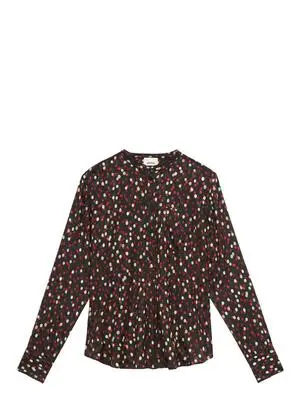 Isabel Marant Rusak Printed Blouse Black/red