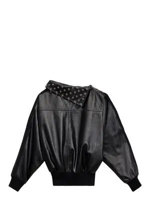 Isabel Marant Cendrine Leather Top - Black