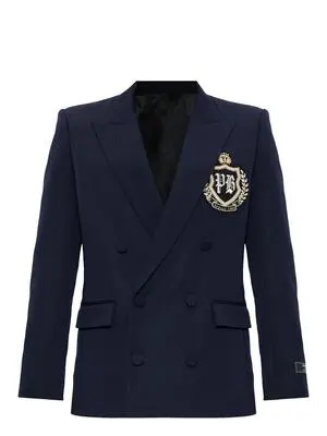 BALMAIN Double-breasted Blazer With Applique