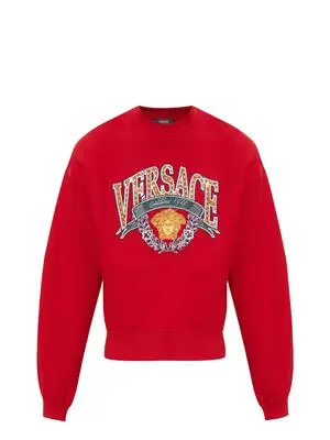Versace Sequin-embellished Sweatshirt - Red