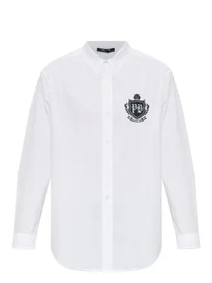 Balmain Shirt With Embroidered Logo - White