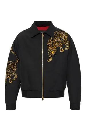Versace Appliquéd Jacket - Black