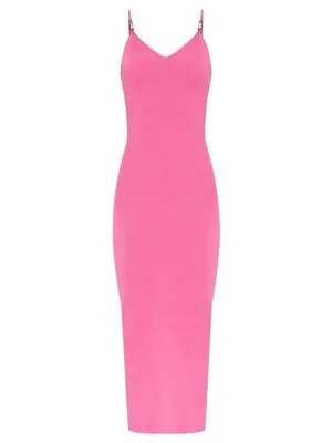 Versace Ribbed Strap Dress - Pink
