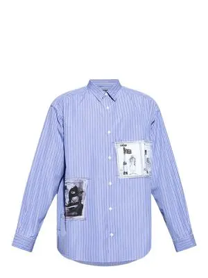 Comme Des Garçons Striped Pattern Shirt - Blue