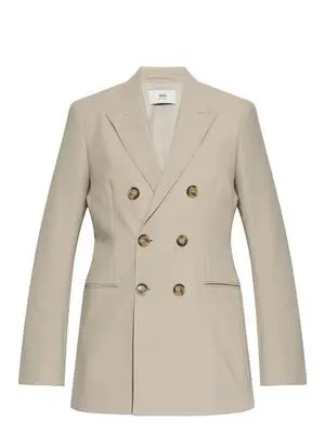 Ami Double-breasted Blazer - Cream