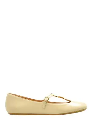 Chloé Leather Ballerinas - Cream
