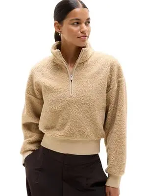 Athleta Bouclé Fleece Half-zip Pullover - Sahara