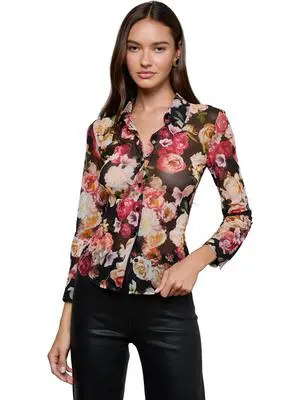 L'Agence Indiana Floral Mesh Top - Multi Cluster Floral