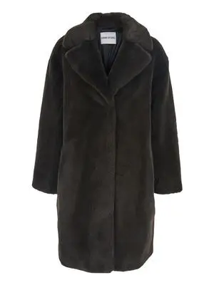 STAND STUDIO Camille Ecofur Coat - Brown