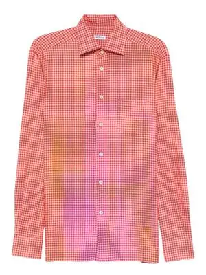 Kiton Checked Shirt - Orange