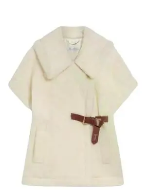 Max Mara Belted Sleeveless Cape - Neutrals