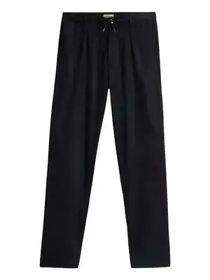 Woolrich Pleated Drawstring Trousers - Blue