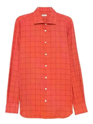 Kiton Checked Buttoned Shirt - Red