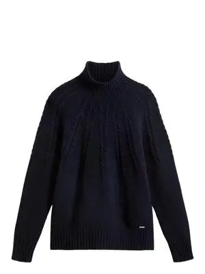 WOOLRICH Cable-Knit Turtleneck Jumper