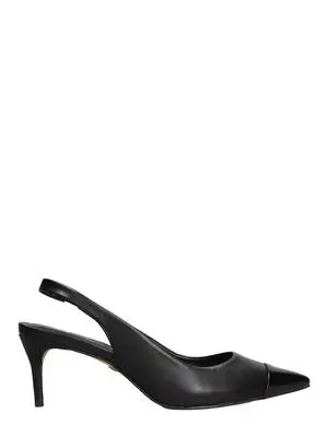 ANDREA CARRANO 70mm Leather Slingback Pumps - Black