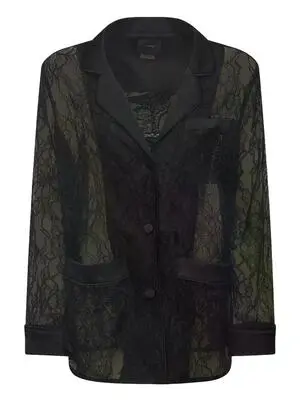 Pinko Lace Pocketed Jacket - Black