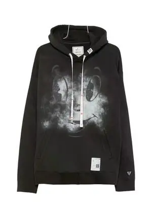 Mihara Yasuhiro Printed Cotton Hoodie - Black