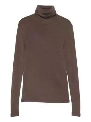 RÓHE Long-sleeve Turtleneck Top - Brown