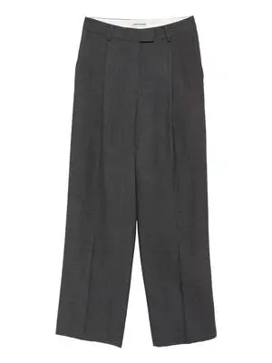 LOW CLASSIC Pleated Tailored Trousers - Grey