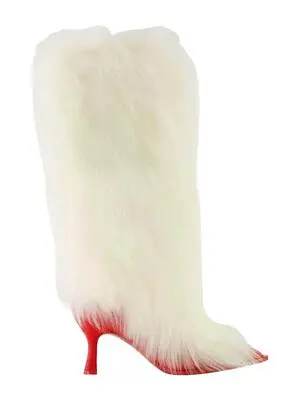 UGG X Ambush Fur Heeled Boots - White