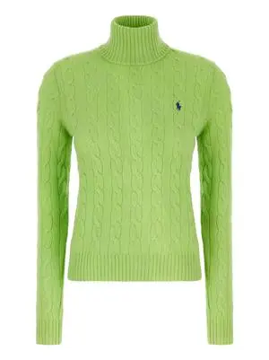 Polo Ralph Lauren Cable-knit Turtleneck Sweater - Green