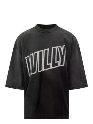 WILLY CHAVARRIA Inside-out Logo-print T-shirt - Black